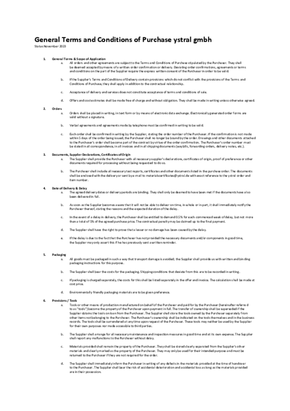 Join us as a reliable supplier of ystral & our customers